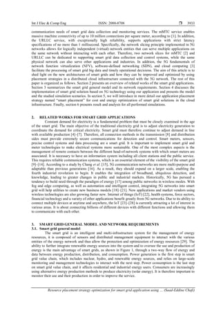 Resource placement strategy optimization for smart grid application using 5G wireless networks | PDF