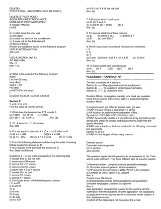 famous placement papers | PDF