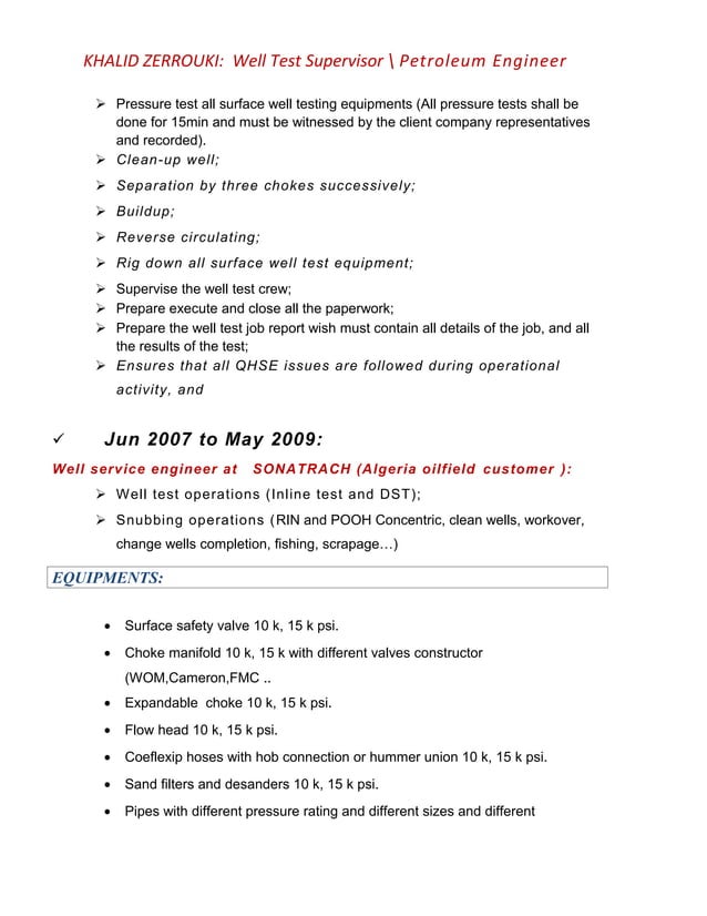 Zerrouki Khalid CV | PDF