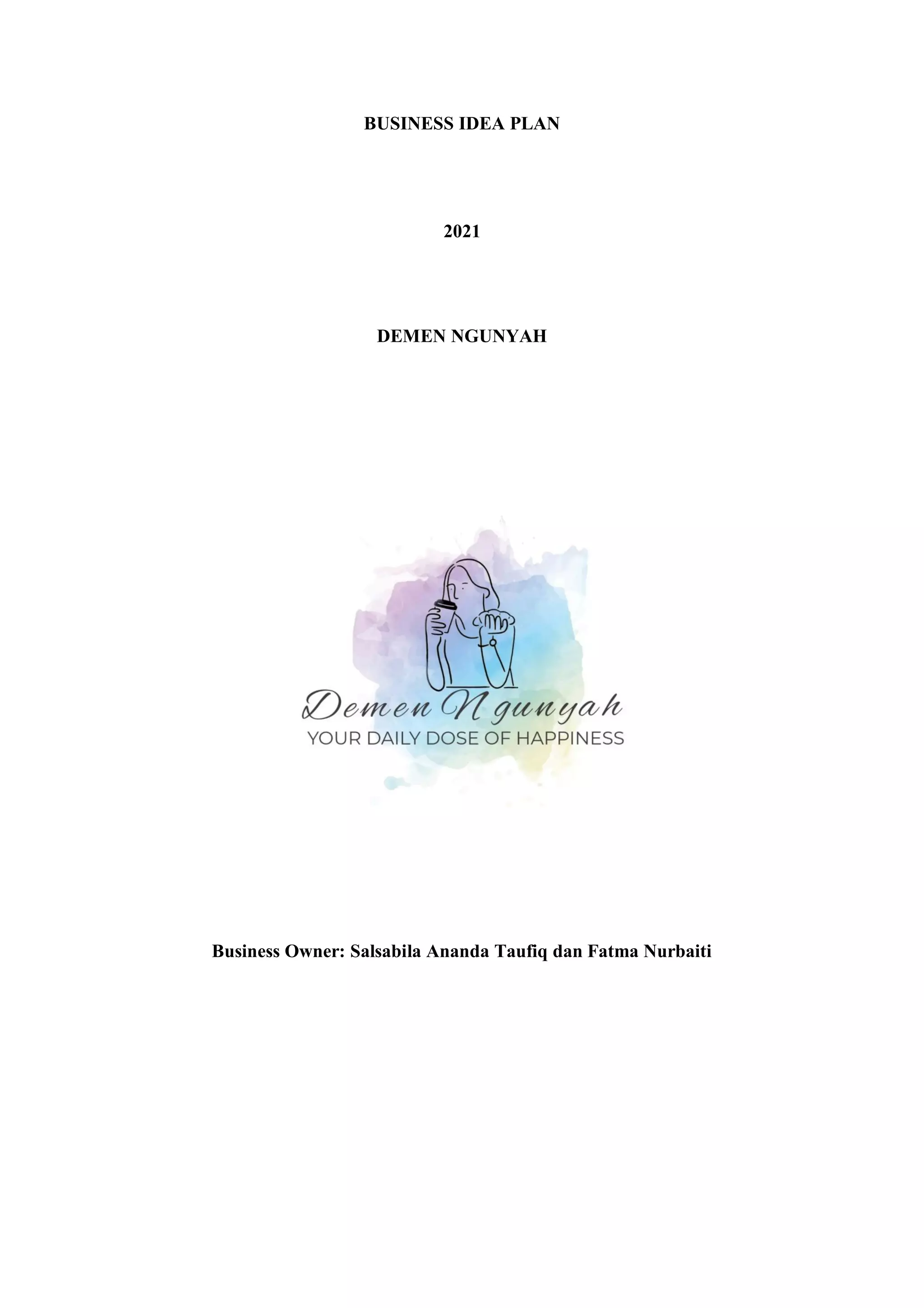 PROPOSAL BISNIS DEMEN NGUNYAH | PDF