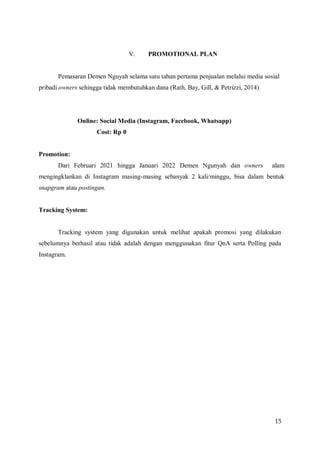 PROPOSAL BISNIS DEMEN NGUNYAH | PDF