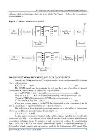PAPR Reduction using Tone Reservation Method in OFDM Signal | PDF