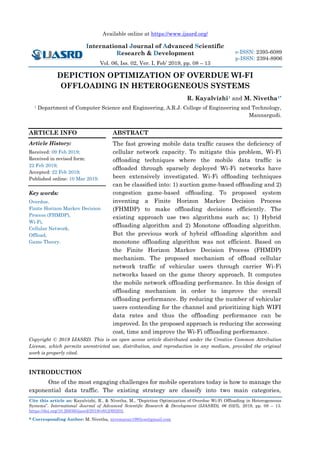 Depiction Optimization of Overdue Wi-Fi Offloading in Heterogeneous Systems | PDF | Internet ...