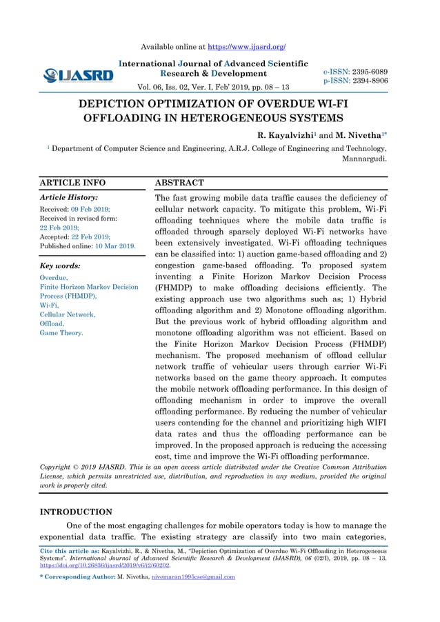 Depiction Optimization of Overdue Wi-Fi Offloading in Heterogeneous ...
