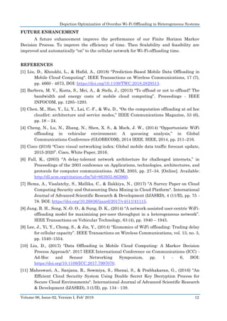 Depiction Optimization of Overdue Wi-Fi Offloading in Heterogeneous Systems | PDF | Internet ...