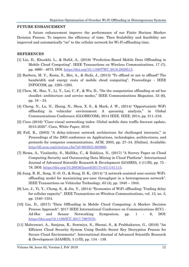 Depiction Optimization of Overdue Wi-Fi Offloading in Heterogeneous Systems | PDF | Internet ...