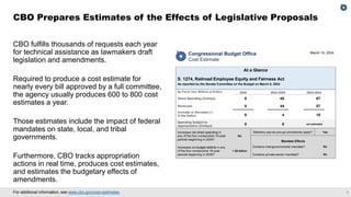 How the Congressional Budget Office Assists Lawmakers | PDF
