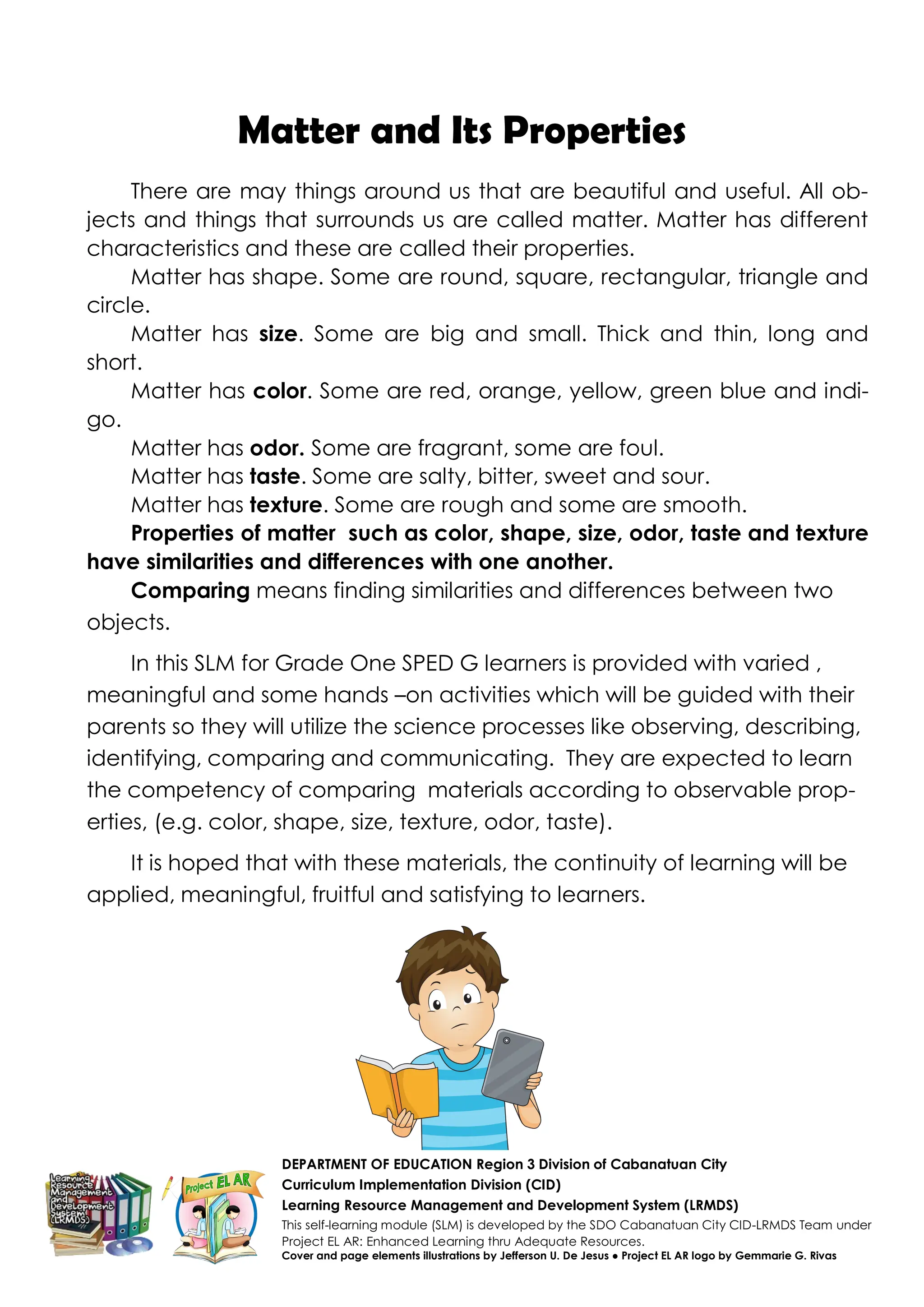 Grade-1 - Science Deparment of Education | PDF