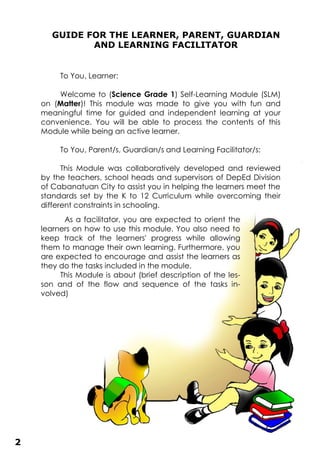 Grade-1 - Science Deparment of Education | PDF