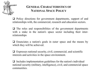 National Space Policy (Space Show June 14th) | PPTX