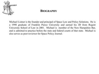 National Space Policy (Space Show June 14th) | PPTX