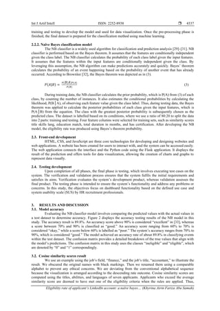Eligibility rate of applicant’s LinkedIn account: a naïve bayes ...