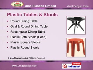 Plastic Chairs & Tables by Uma Plastics Limited, Kolkata | PPSX ...