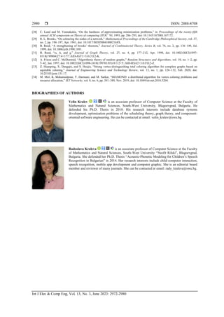 An analysis between different algorithms for the graph vertex coloring ...