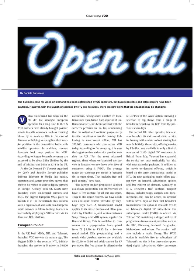 bartosova, VOD feature | PDF | History | Genres