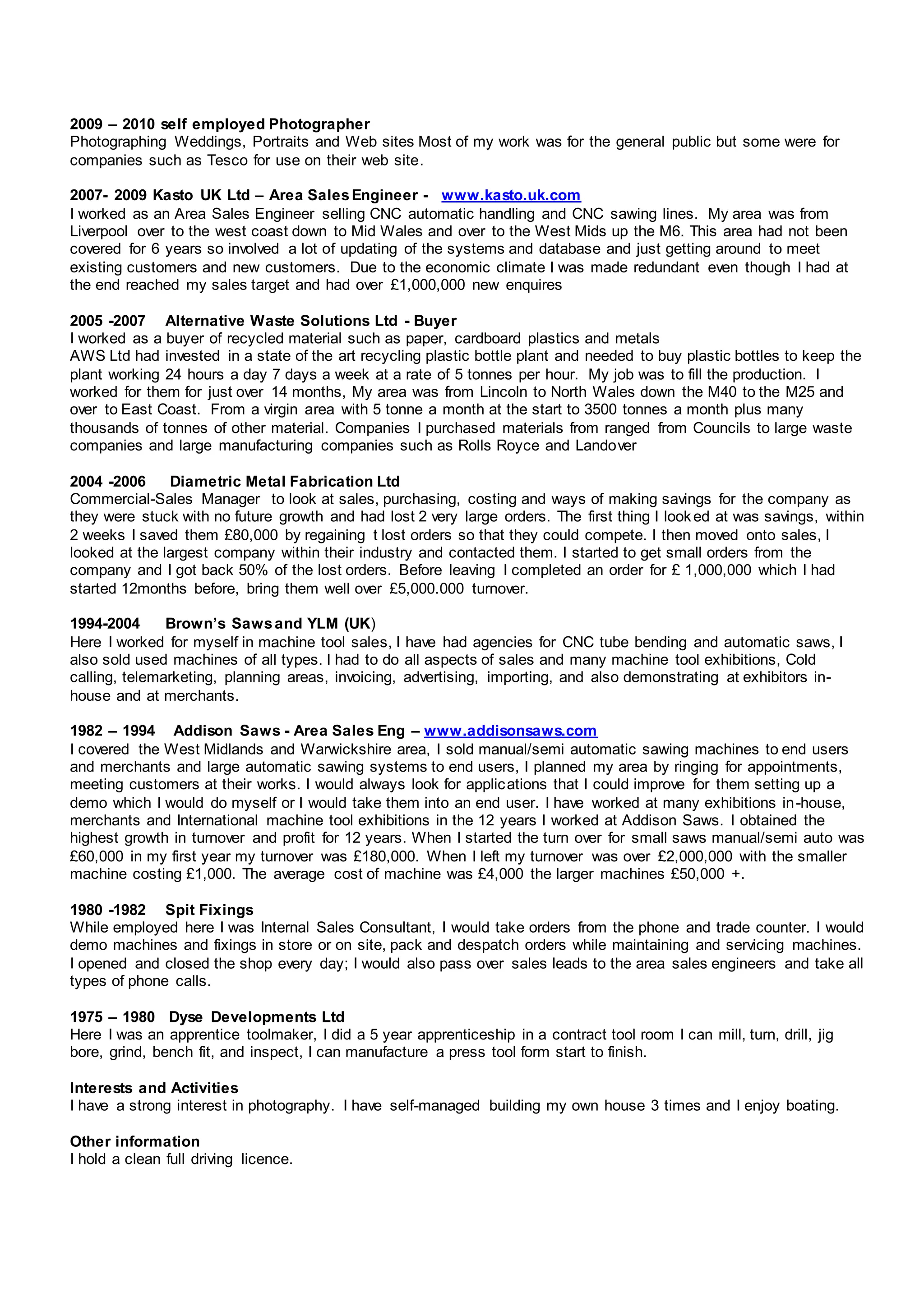 mark cv 2016 | DOCX | Woodworking | Arts and Crafts