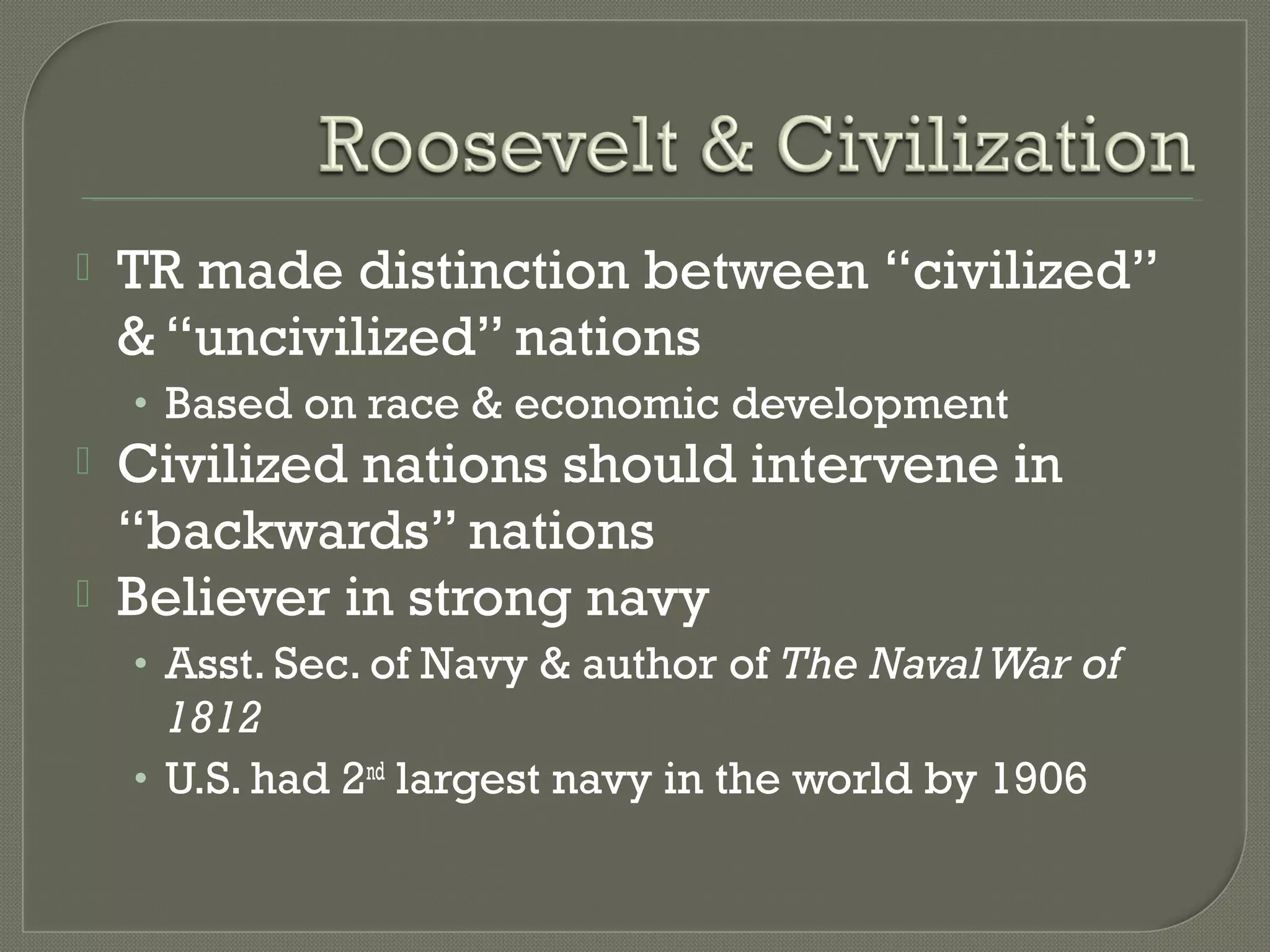 "Big Stick" Diplomacy | PPT