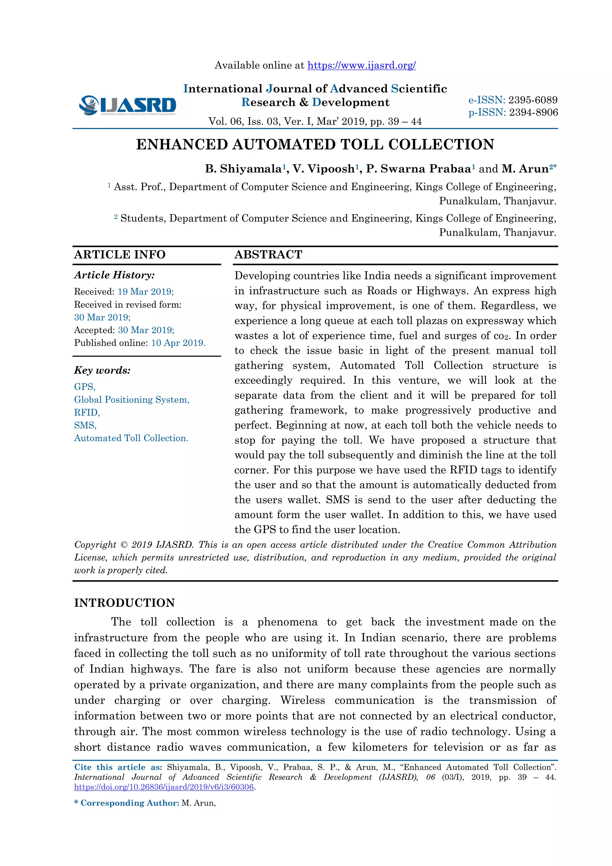 Enhanced Automated Toll Collection | PDF | Computer Networking | Computing