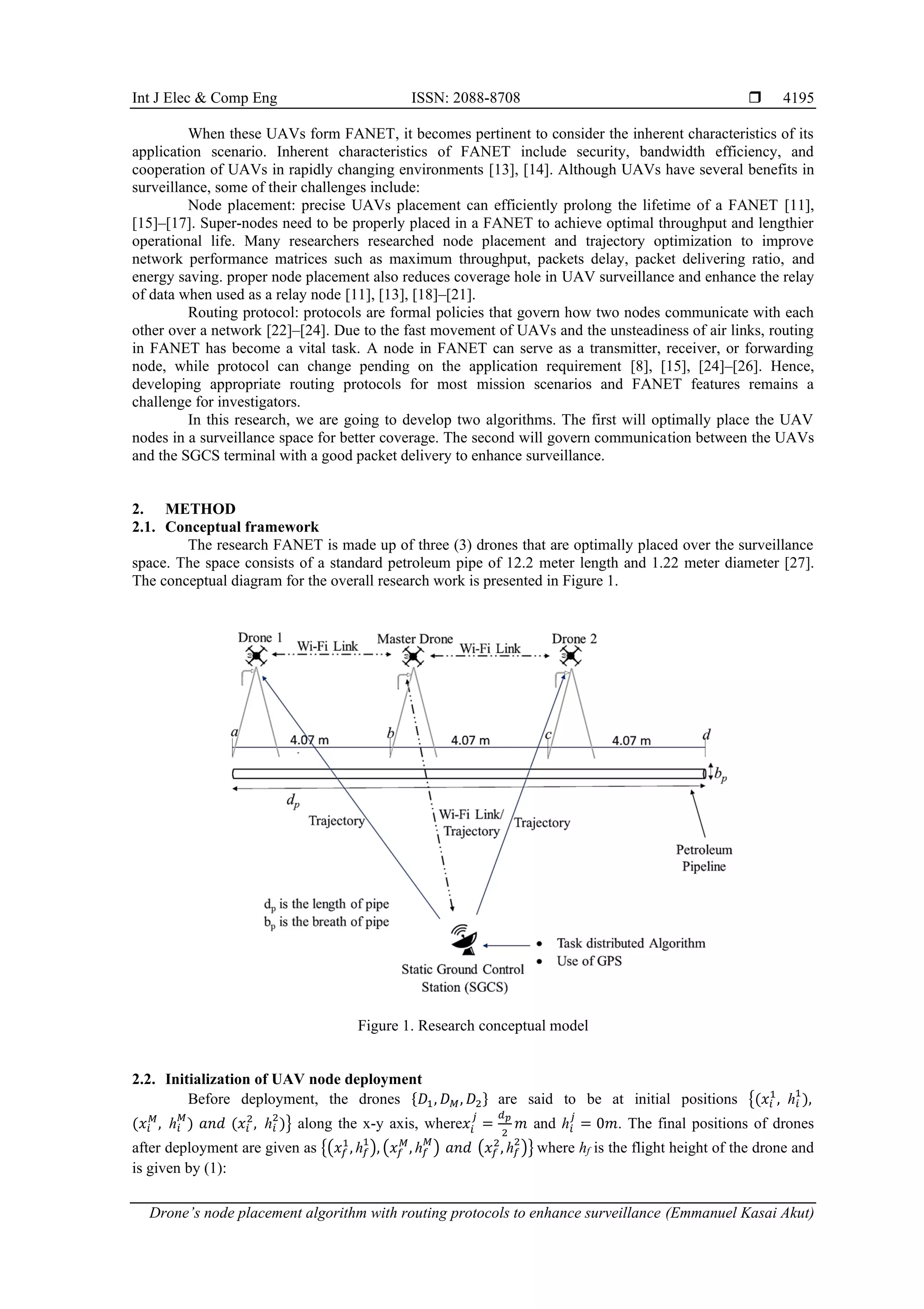 Drones Node Placement Algorithm With Routing Protocols To Enhance Surveillance Pdf Computer