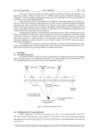 Drone’s node placement algorithm with routing protocols to enhance surveillance | PDF
