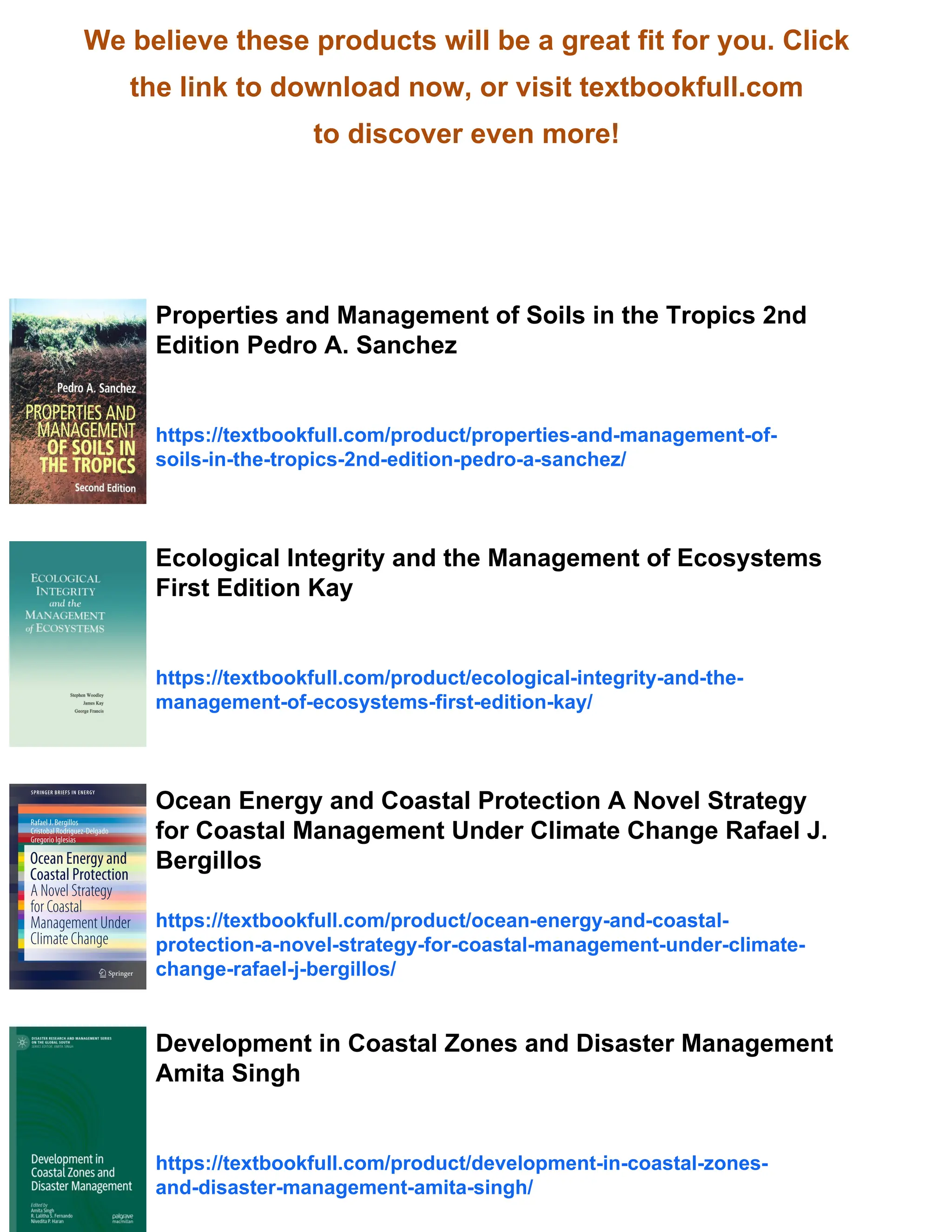 Coastal Ecosystems of the Tropics Adaptive Management Velmurugan Ayyam ...