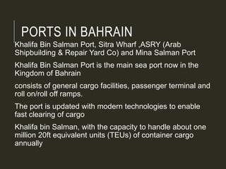 COMPARATIVE STUDY OF LOGISTICS IN BAHRAIN AND UAE2 | PPTX