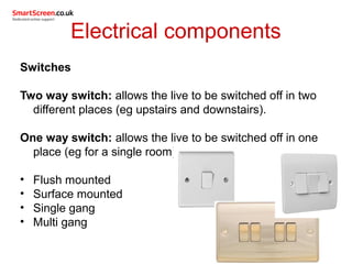 Components used in electrical installations | PPT