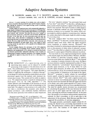Adaptive Antennas for Wireless Communications 1st Edition George V ...