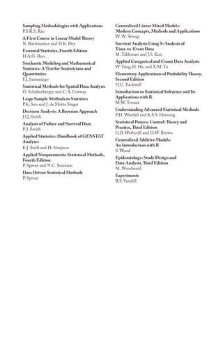 Introduction To Multivariate Analysis Linear And Nonlinear Modeling ...