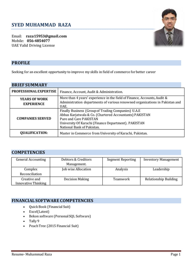 Raza Resume | DOCX