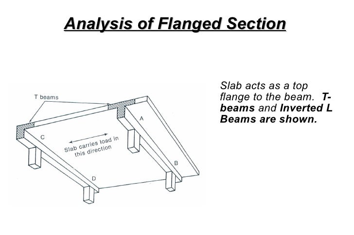 L- beams or flanged beams