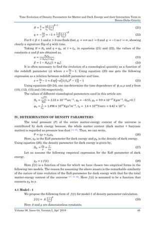 Time Evolution of Density Parameters for Matter and Dark Energy and ...