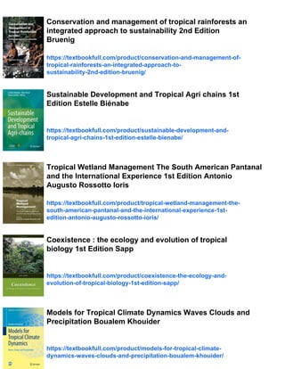 Carbon Management in Tropical and Sub Tropical Terrestrial Systems ...