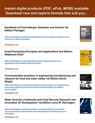Rapid detection assays for food and water 1st Edition S. Clark | PDF