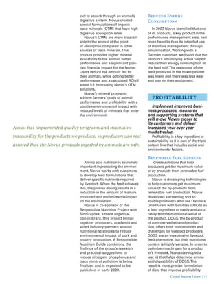 2008 Novus Sustainability Report | PDF | Agriculture | Industries