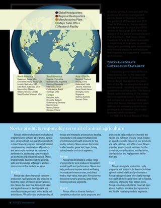 2008 Novus Sustainability Report | PDF | Agriculture | Industries