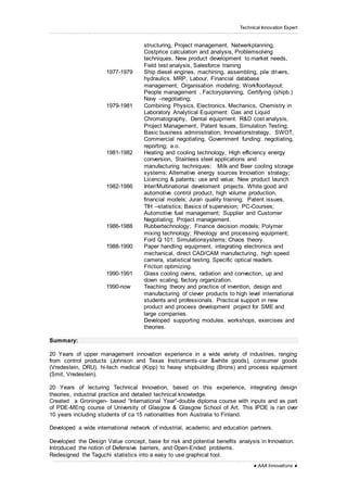 CV PhilipsG | DOCX | Mechanical and Industrial Engineering Industry ...