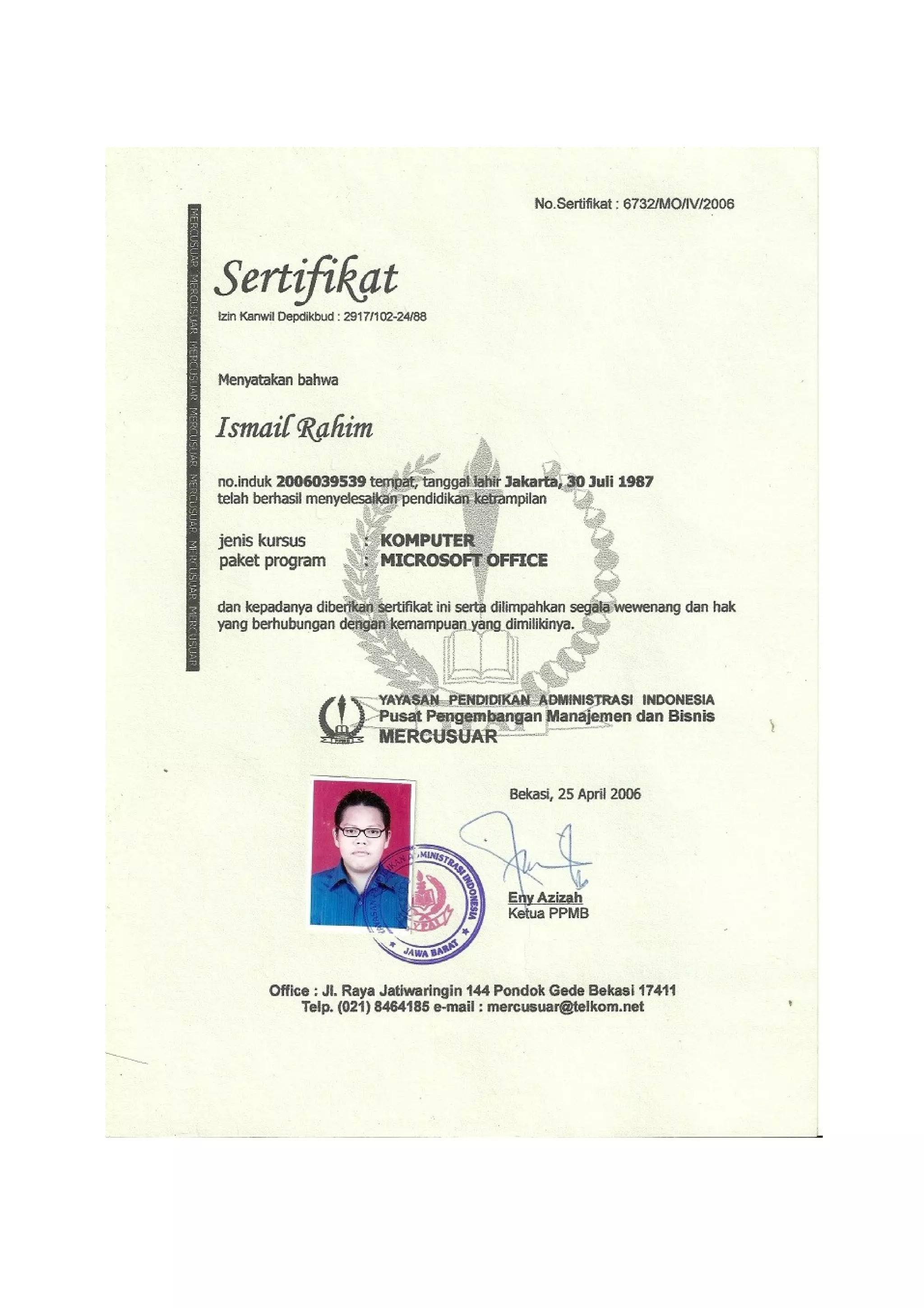 CV Ismail Rahim | PDF