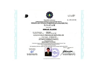 CV Ismail Rahim | PDF