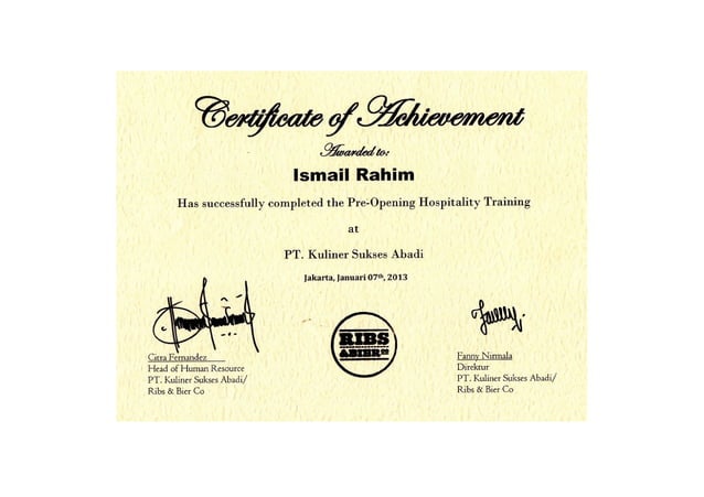 CV Ismail Rahim | PDF