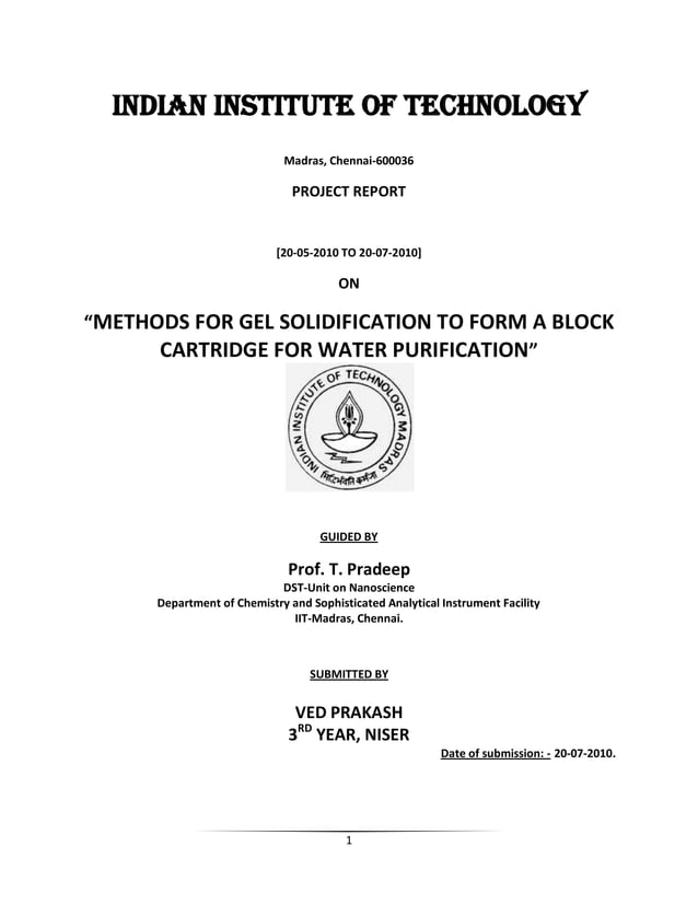 IITM-water purifier | PDF