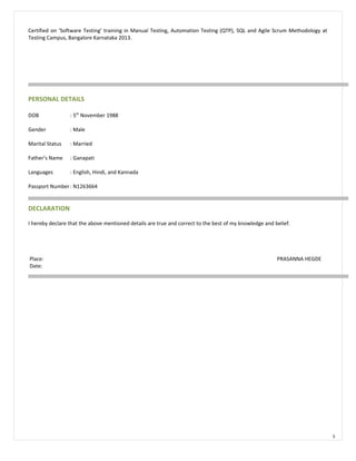 Prasanna_Software Testing Engineer resume | DOC