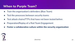 SCYTHE Purple Team Workshop with Tim Schulz | PPT