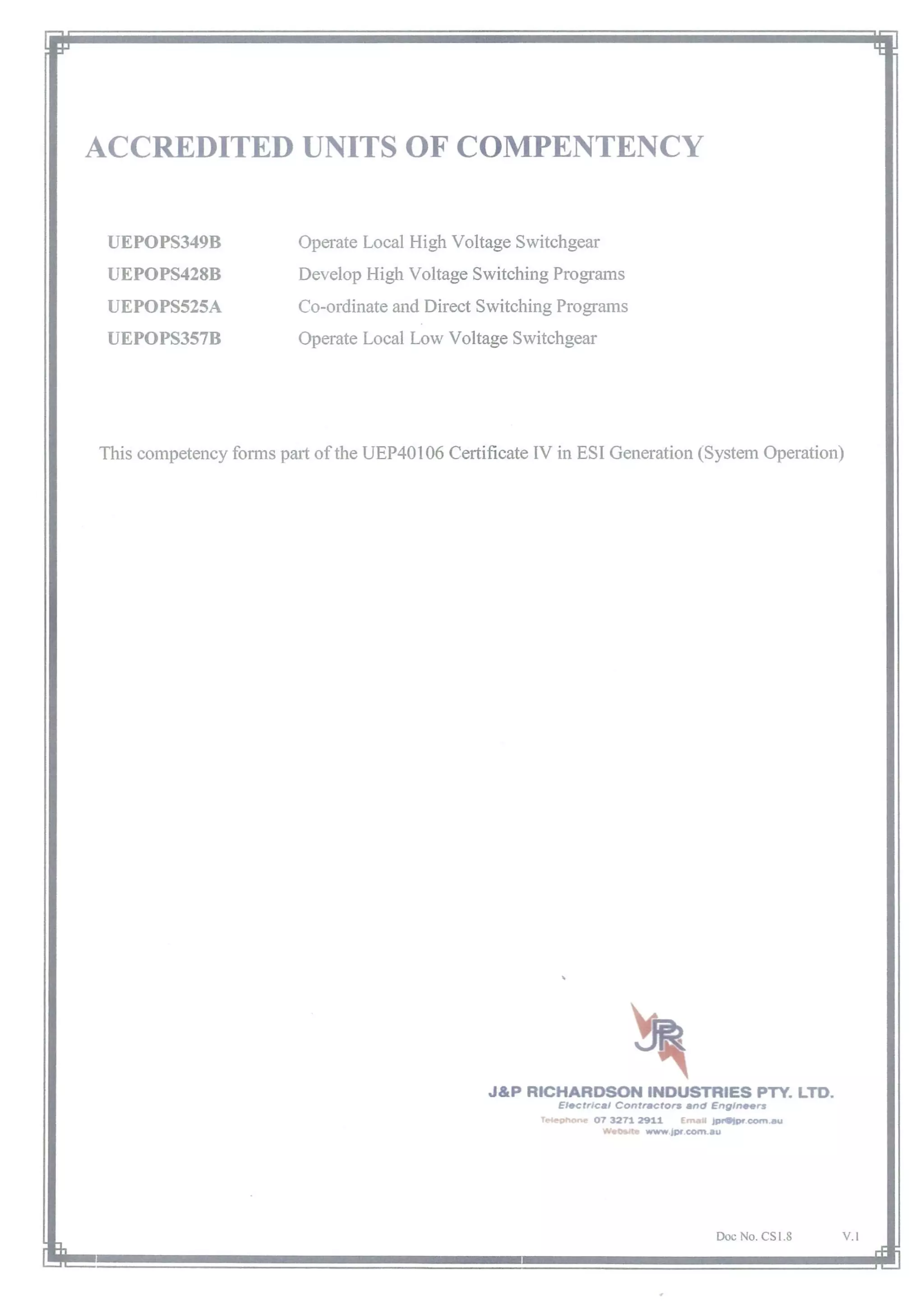 CBullut - HV Certificate | PDF