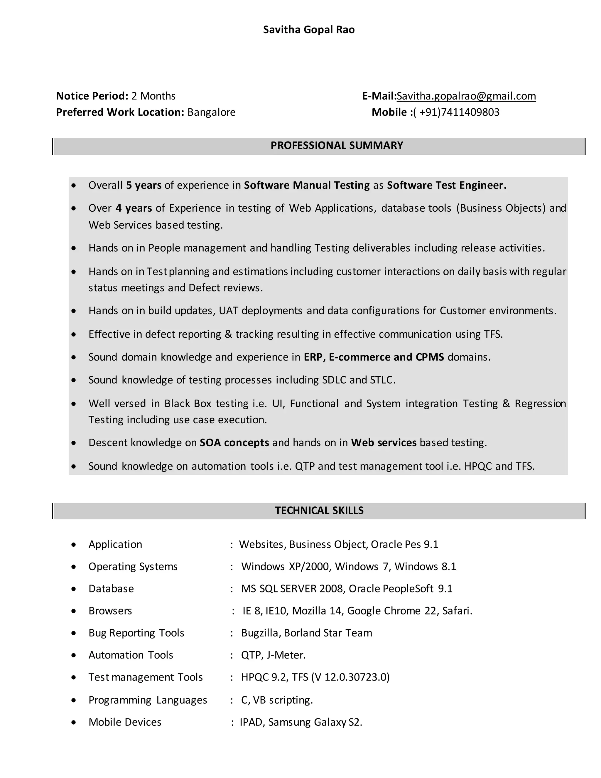 Savitha_Resume | DOCX | Web Development | Internet