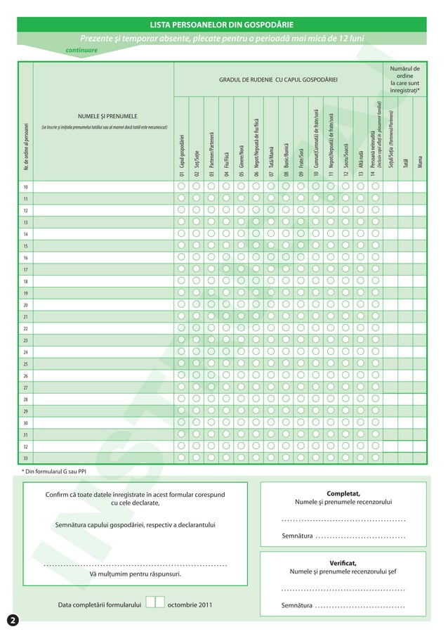Formular-recensamant-octombrie-2011-1 | PDF