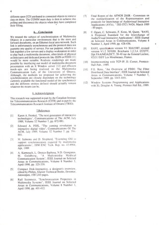 1991 SYNCHRONIZATION OF MULTIMEDIA OBJECTS | PDF