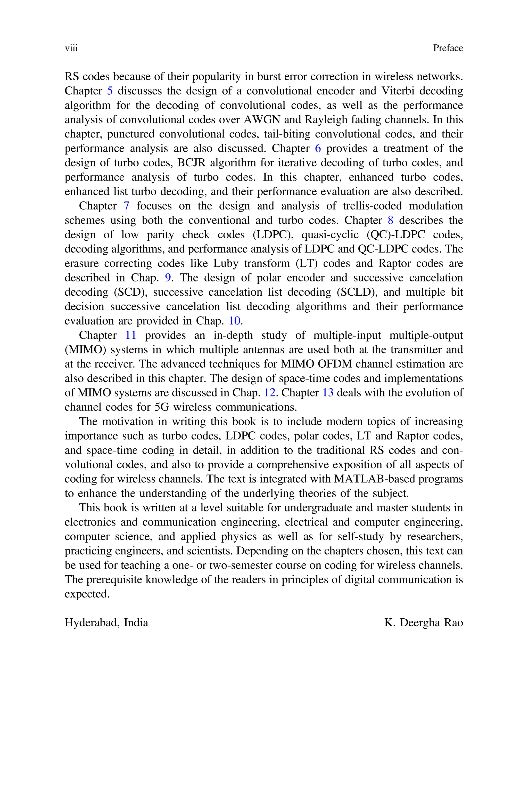 Channel Coding Techniques for Wireless Communications K. Deergha Rao | PDF