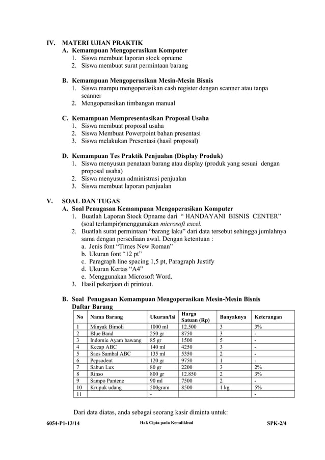 6054 p1-spk-pemasaran | PDF