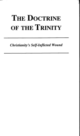 the doctrine of the trinity by a f buzzard and c f hunting | PDF